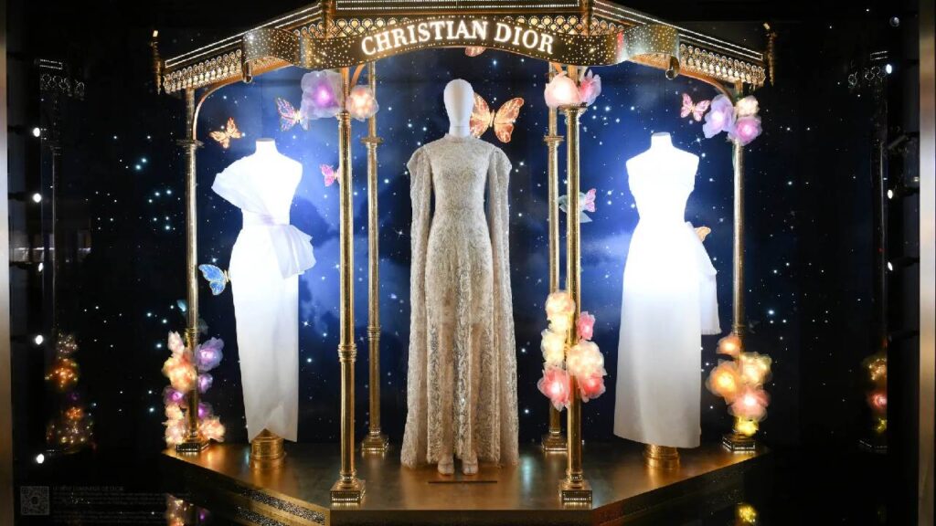 The Magical Night Dior Lit Up Paris